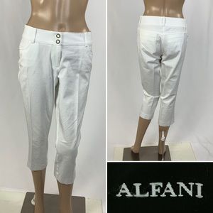 Alfani | Pants & Jumpsuits | Alfani White Stretchy Capri Cropped Pants ...